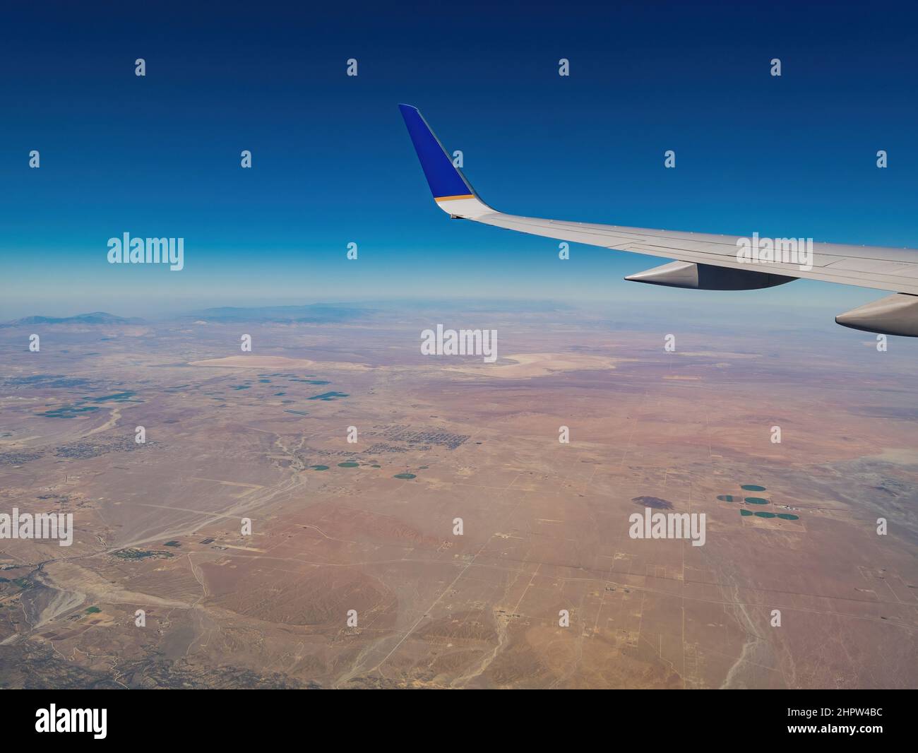 Aerial view of the Palmdale area rural landscape at California Stock ...