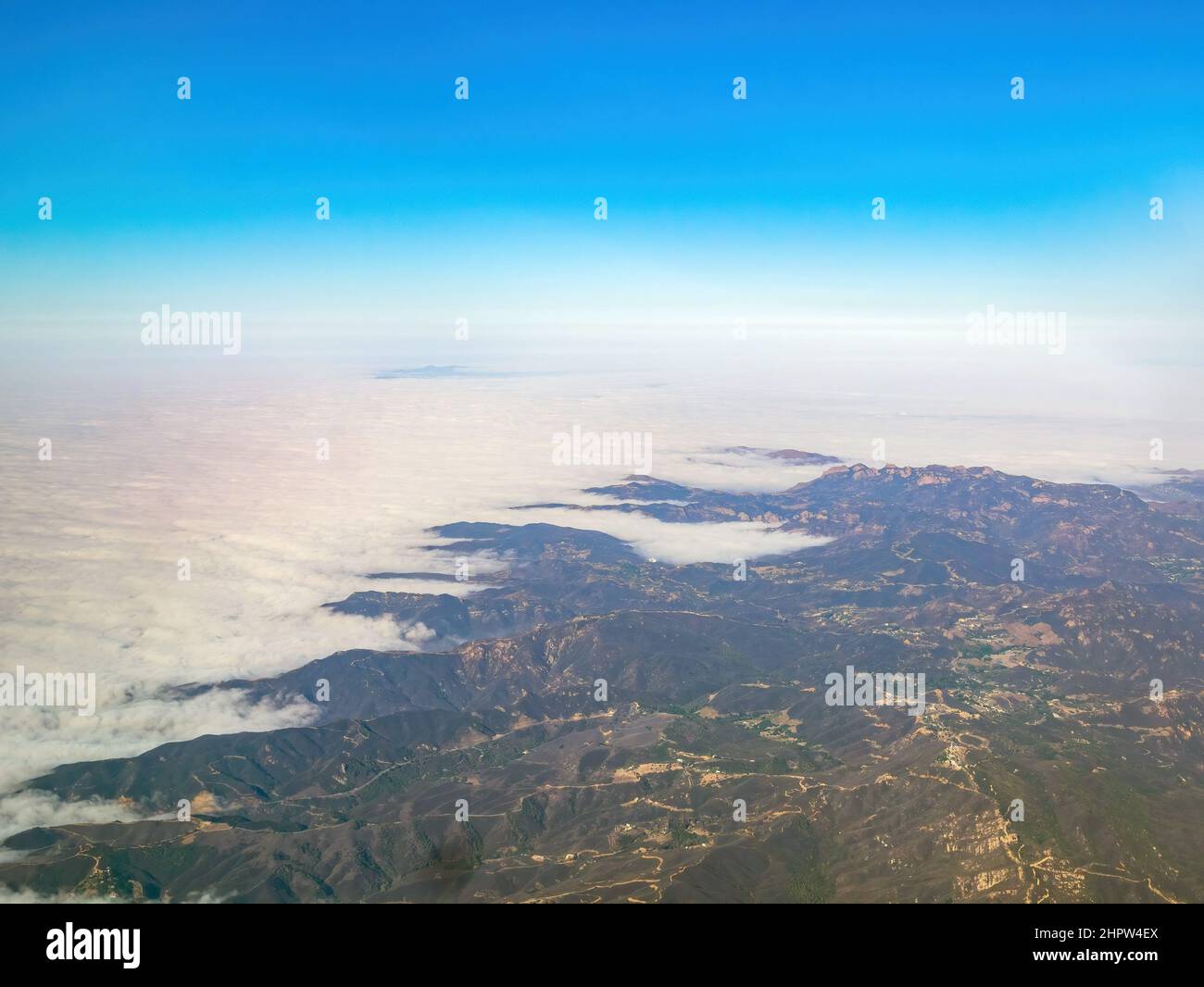 Aerial view of the mountain landscape at California Stock Photo - Alamy