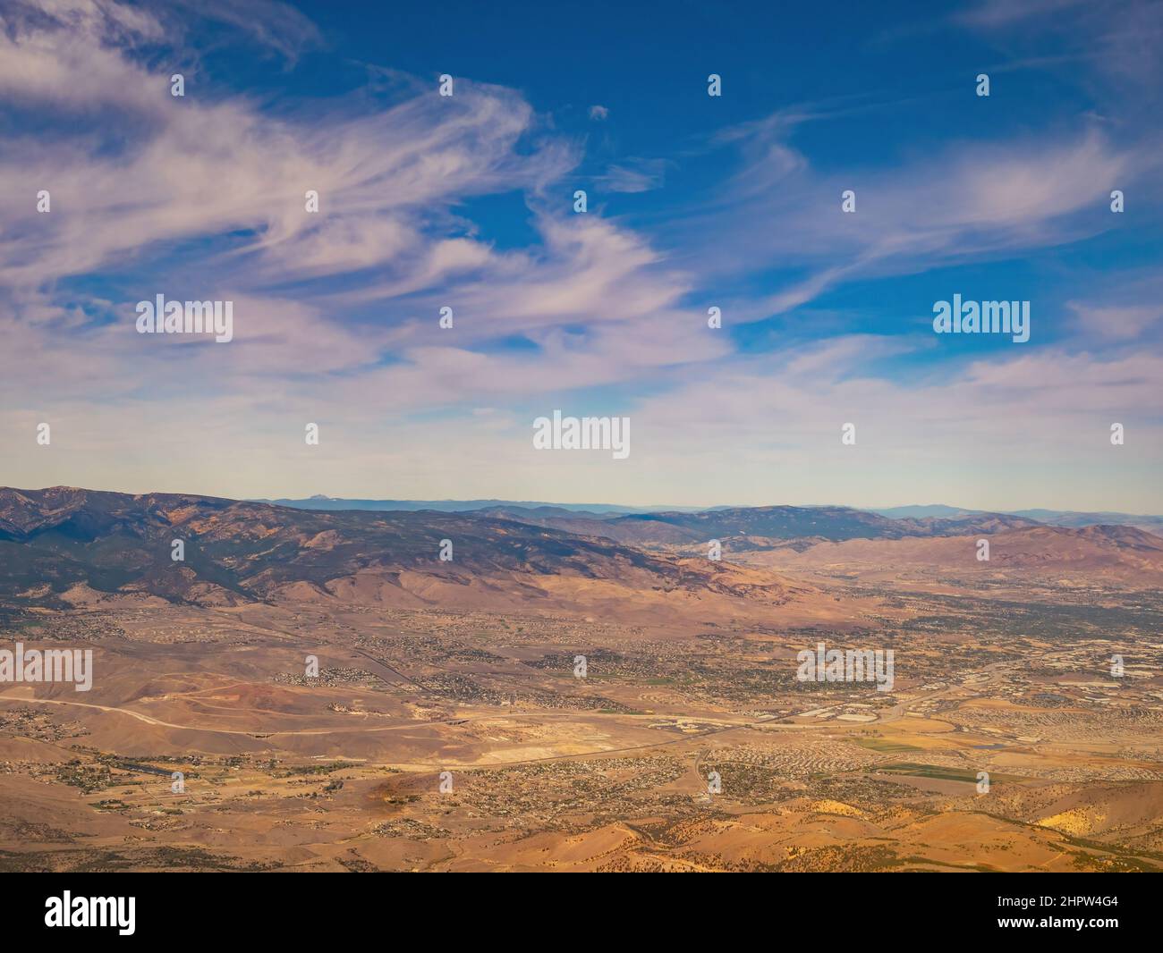 Aerial view of the Reno cityscape at Nevada Stock Photo - Alamy