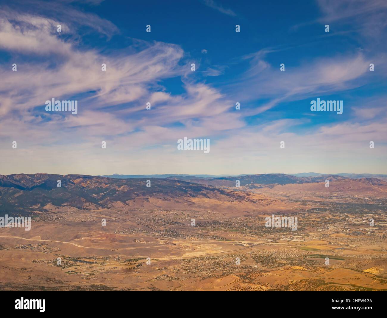 Aerial view of the Reno cityscape at Nevada Stock Photo - Alamy