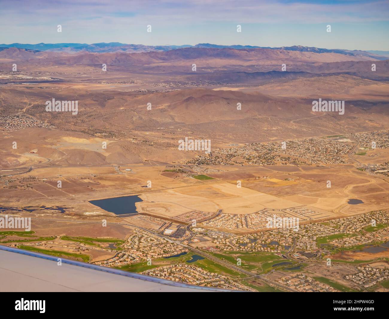 Aerial view of the Reno cityscape at Nevada Stock Photo - Alamy