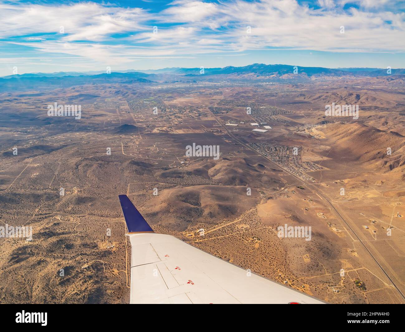 Aerial view of the Reno cityscape at Nevada Stock Photo - Alamy