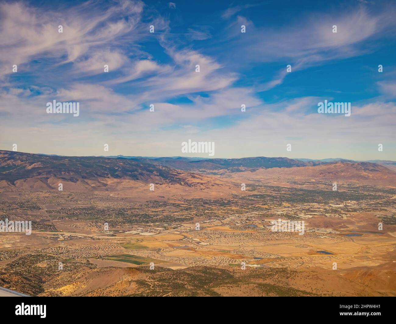 Aerial view of the Reno cityscape at Nevada Stock Photo - Alamy