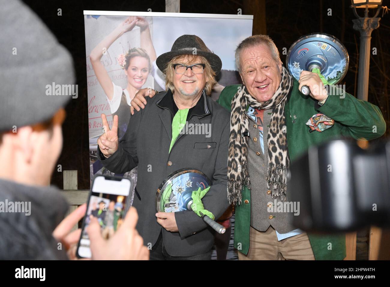 Munich, Germany. 23rd Feb, 2022. The media manager Martin Krug (l) and ...