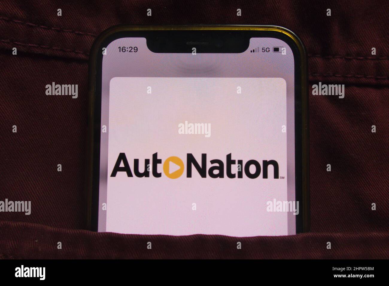 KONSKIE, POLAND - February 22, 2022: AutoNation Inc logo displayed on ...