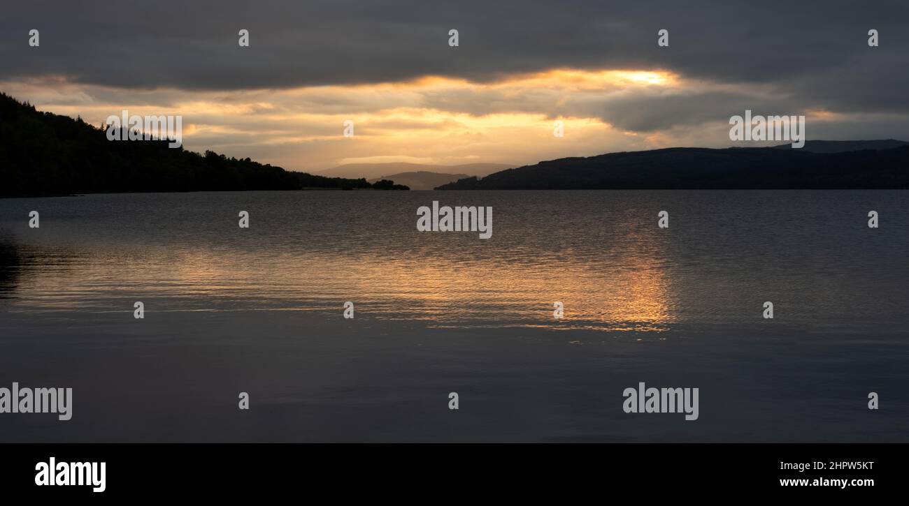 A view of Loch Rannoch from the Eastern shore of the Loch looking ...