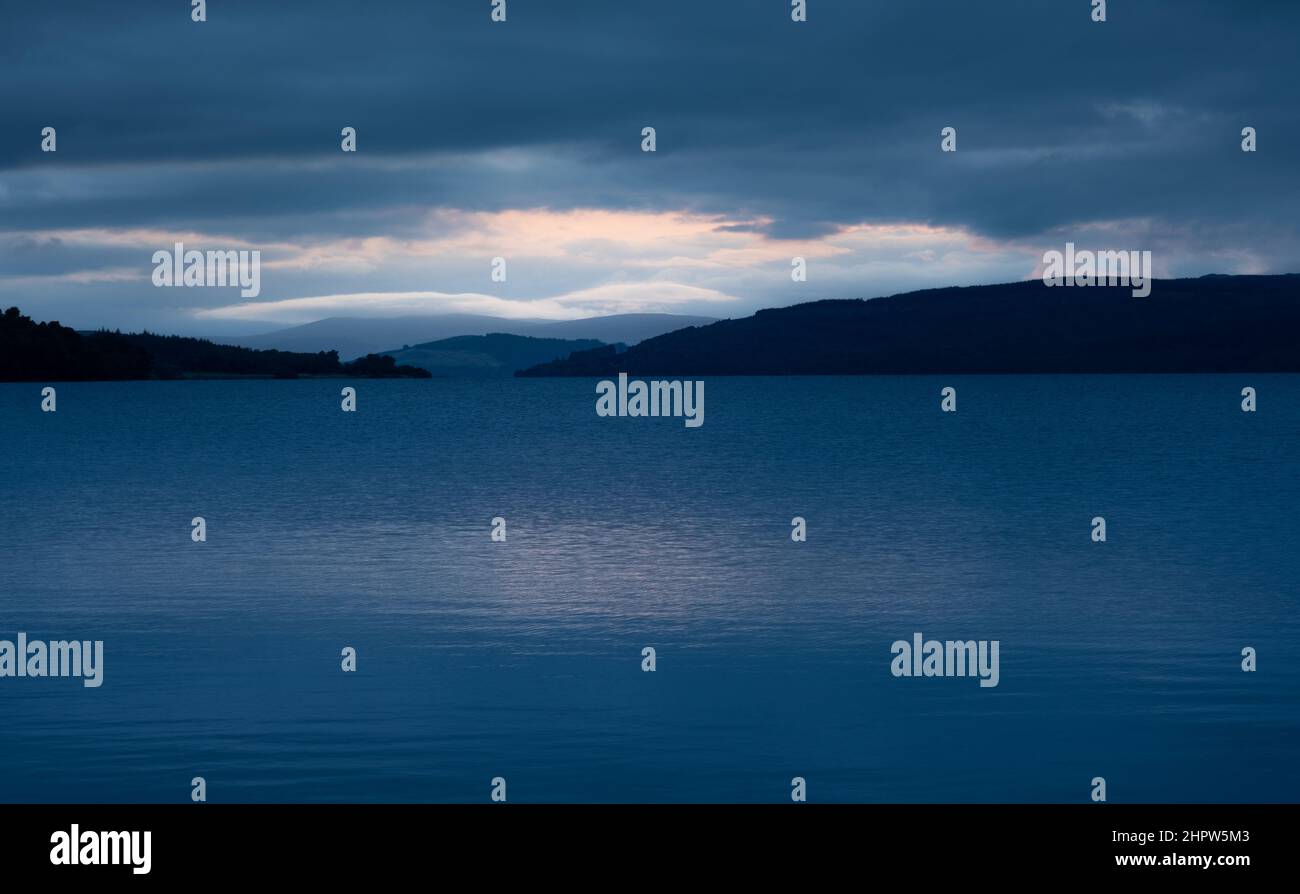A view of Loch Rannoch from the Eastern shore of the Loch looking ...