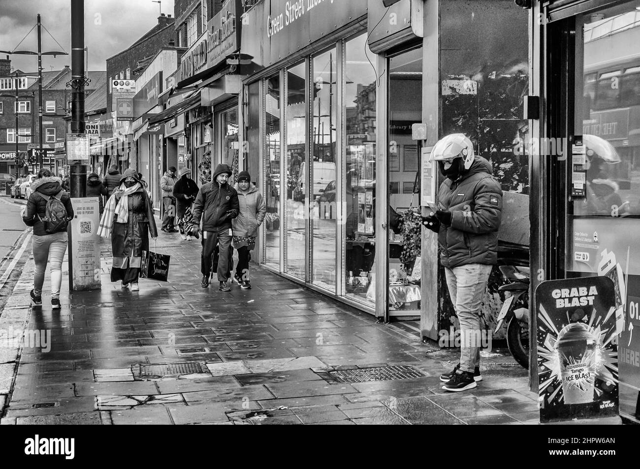 Community street life Black and White Stock Photos & Images - Alamy