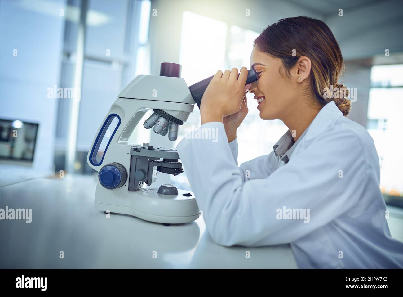 What a fascinating find we have here.... Shot of a young scientist ...