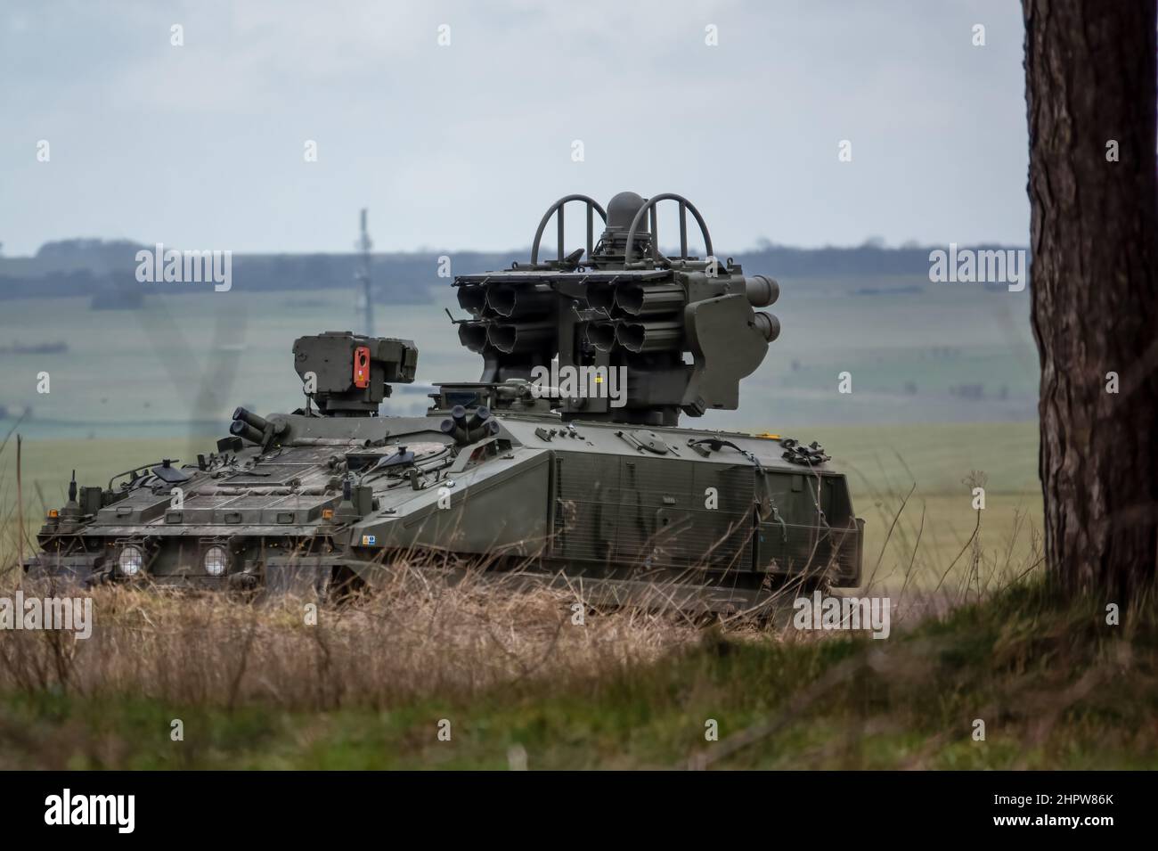 British Army Alvis Starstreak Stormer CVRT tracked armoured vehicle on ...