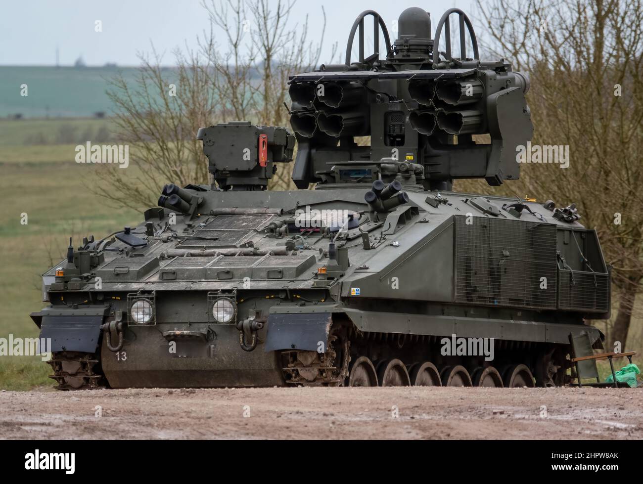 British Army Alvis Starstreak Stormer CVRT tracked armoured vehicle on ...