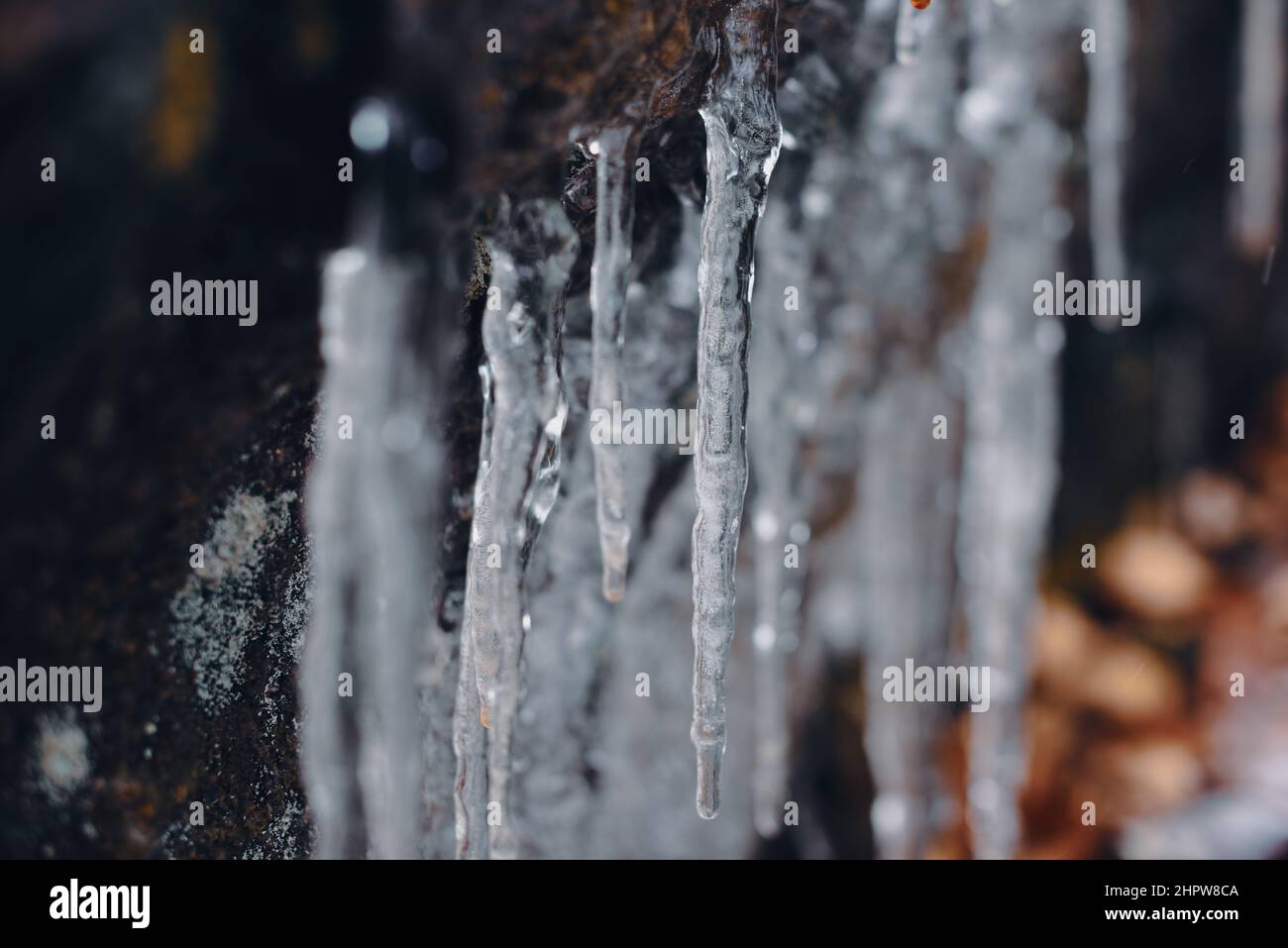 Icicle hanging from rock hi-res stock photography and images - Alamy