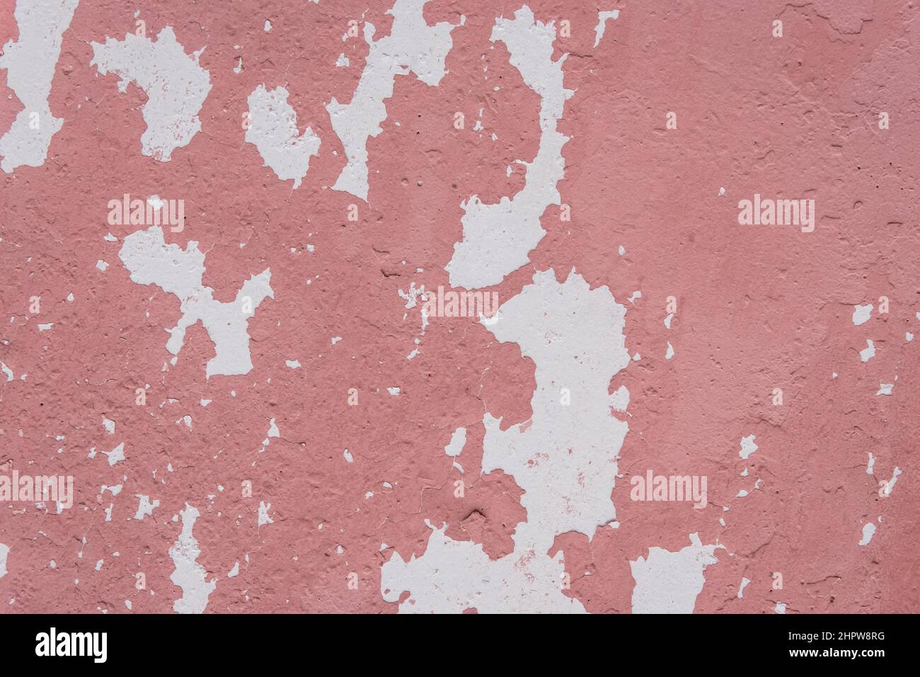 Red peeling paint abstract color pattern design worn weathered white ...