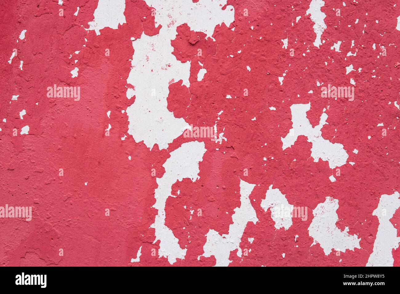 Red peeling paint abstract color pattern design worn weathered white ...