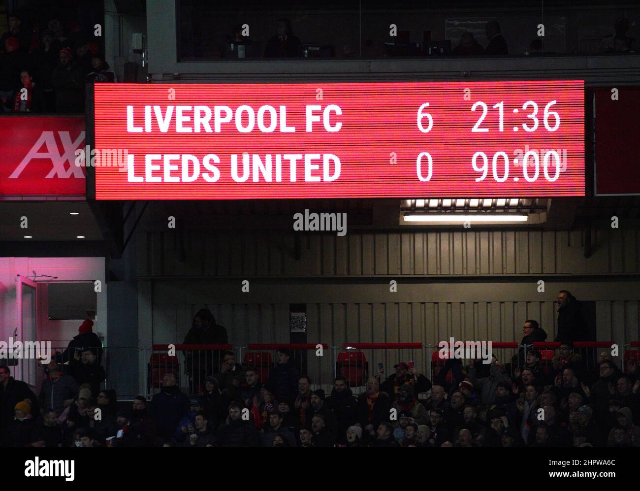 General view scoreboard reading liverpool hi-res stock photography and ...