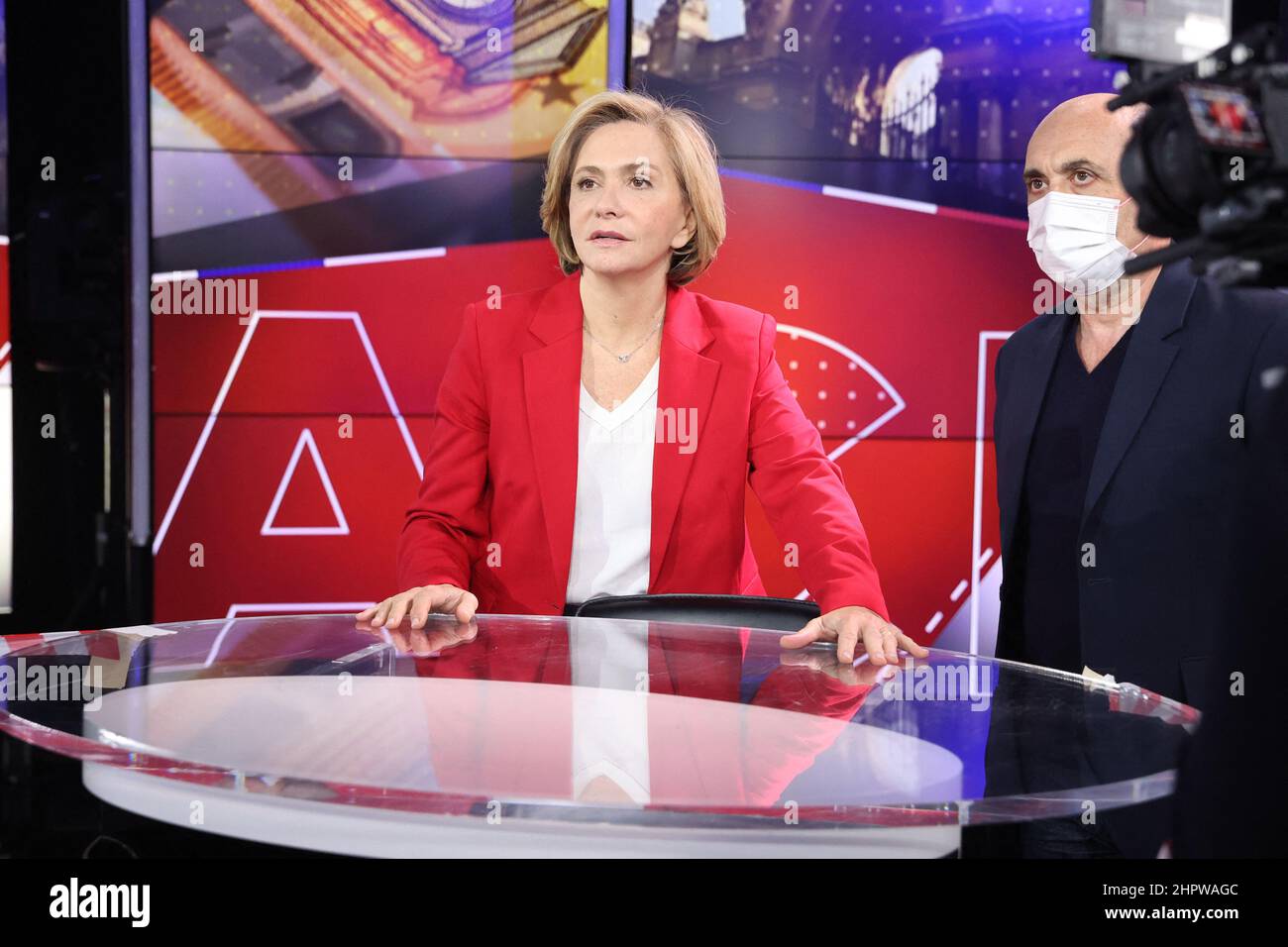 Exclusive - Valerie Pecresse at BFM TV Studios, in Paris, France, on ...