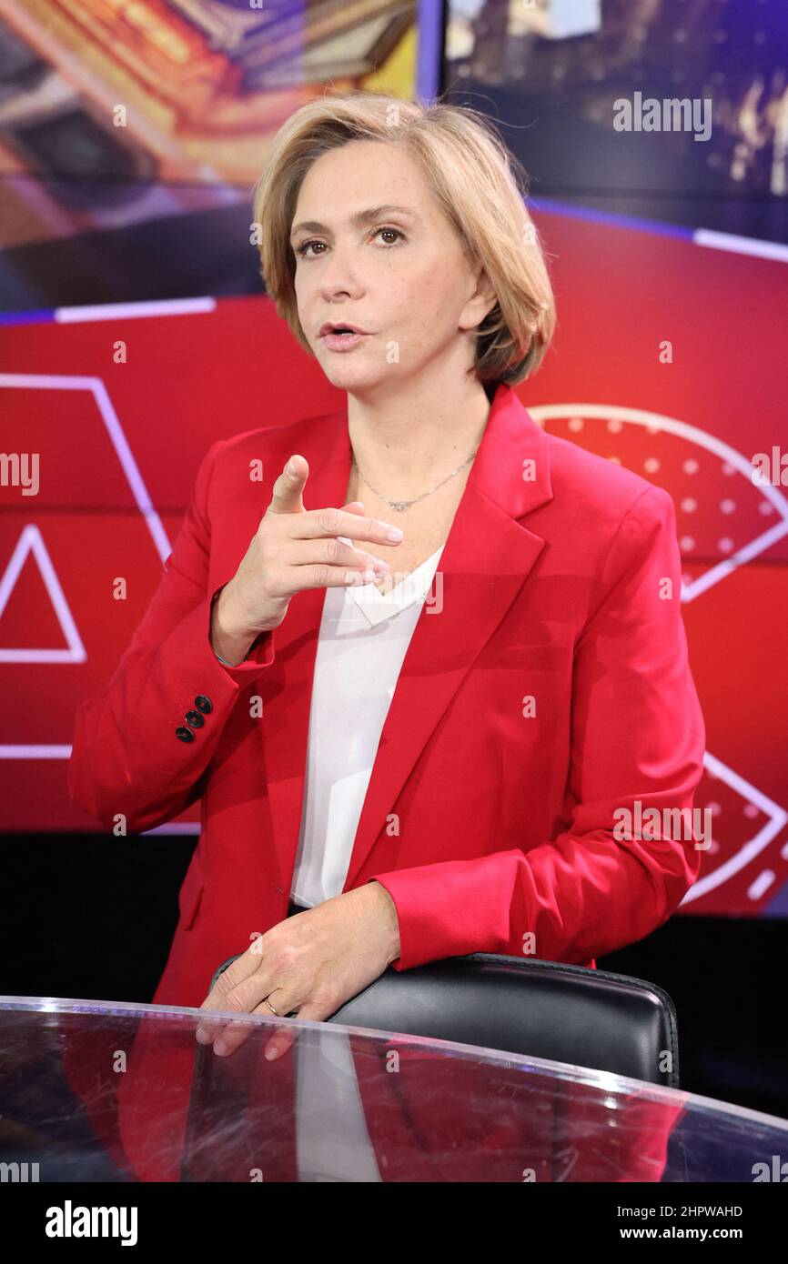 Exclusive - Valerie Pecresse at BFM TV Studios, in Paris, France, on ...