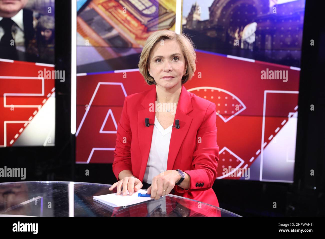 Exclusive - Valerie Pecresse at BFM TV Studios, in Paris, France, on ...