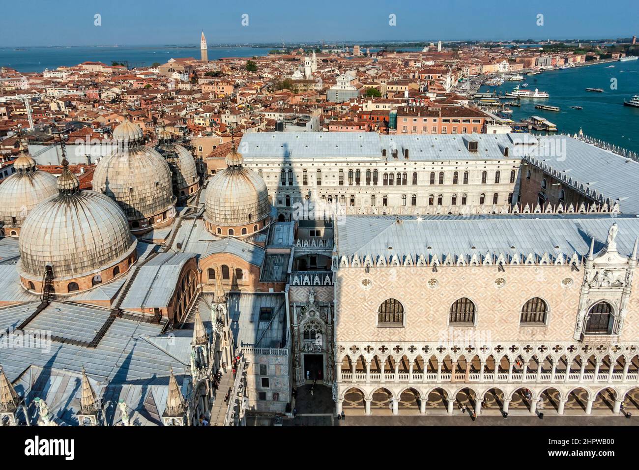 aerial view of Venice, Italy under blue sky Stock Photo - Alamy