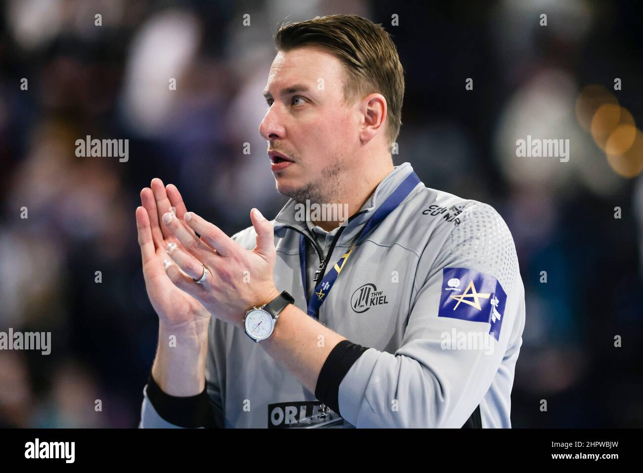 Kiel, Germany. 23rd Feb, 2022. Handball: Champions League, THW Kiel ...