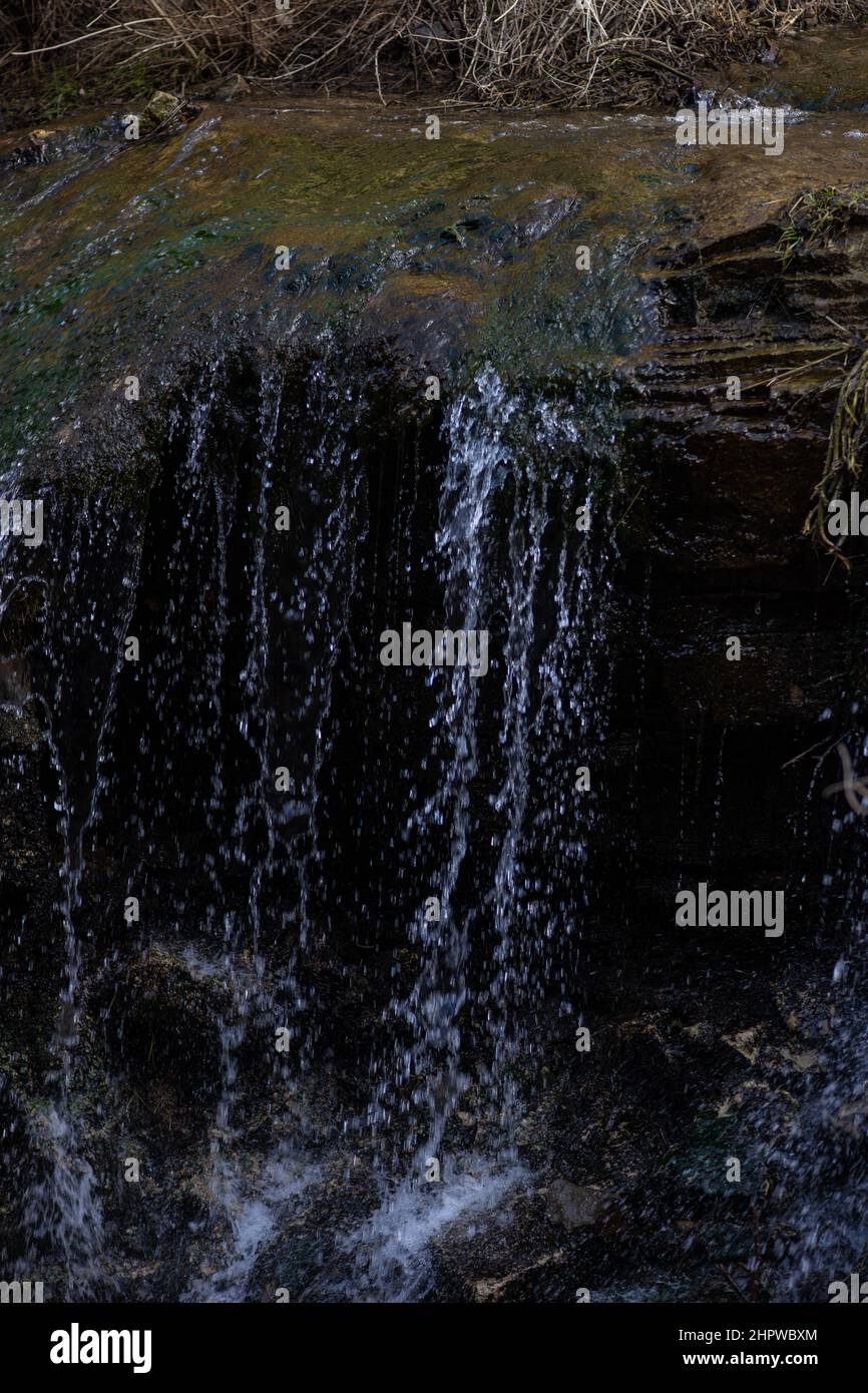 Waterfall in wild area close to georgian capital city Tbilisi in early ...