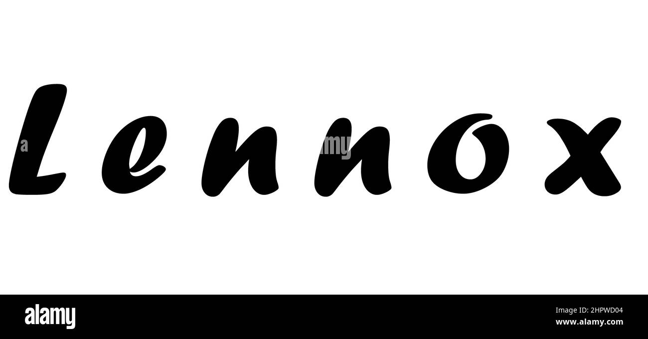 Simple text name design on white Stock Photo - Alamy