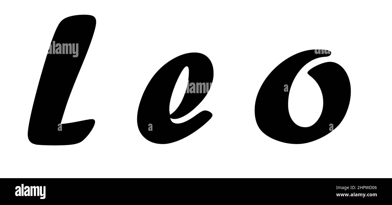 Simple text name design on white Stock Photo - Alamy