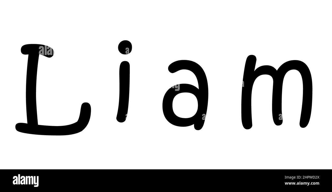 Simple text name design on white Stock Photo - Alamy