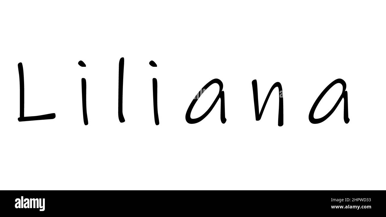 Simple text name design on white Stock Photo - Alamy