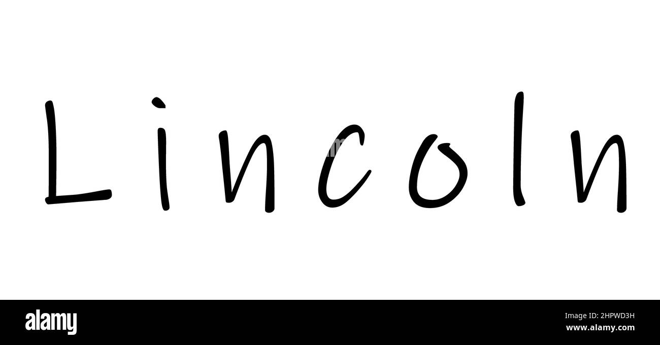 Simple text name design on white Stock Photo - Alamy