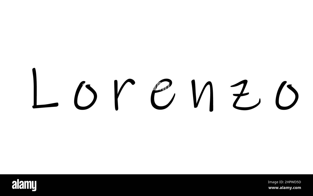 Simple text name design on white Stock Photo - Alamy