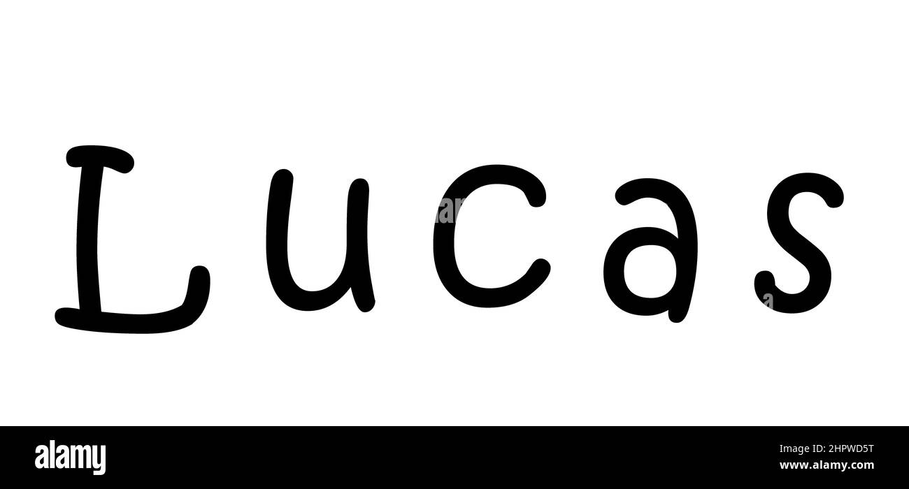 Simple text name design on white Stock Photo - Alamy