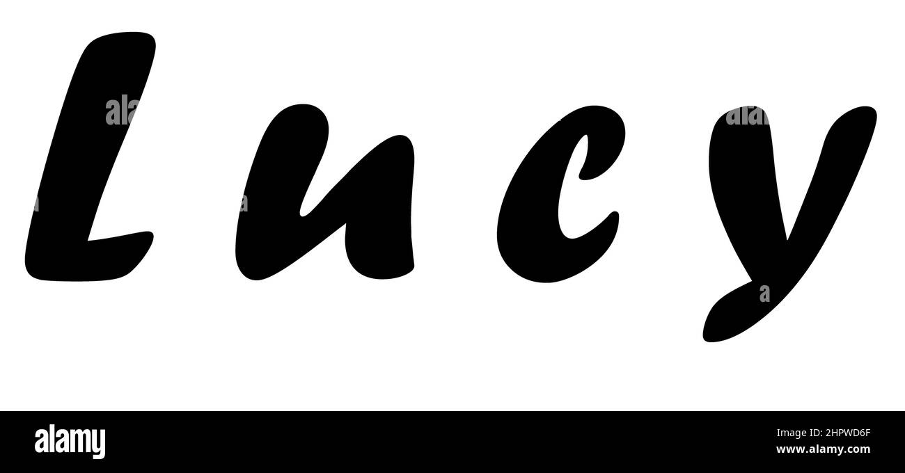 Simple text name design on white Stock Photo - Alamy