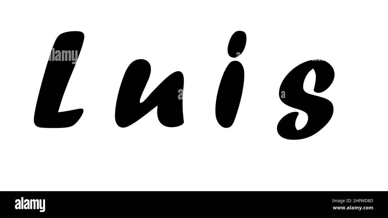 Simple text name design on white Stock Photo - Alamy