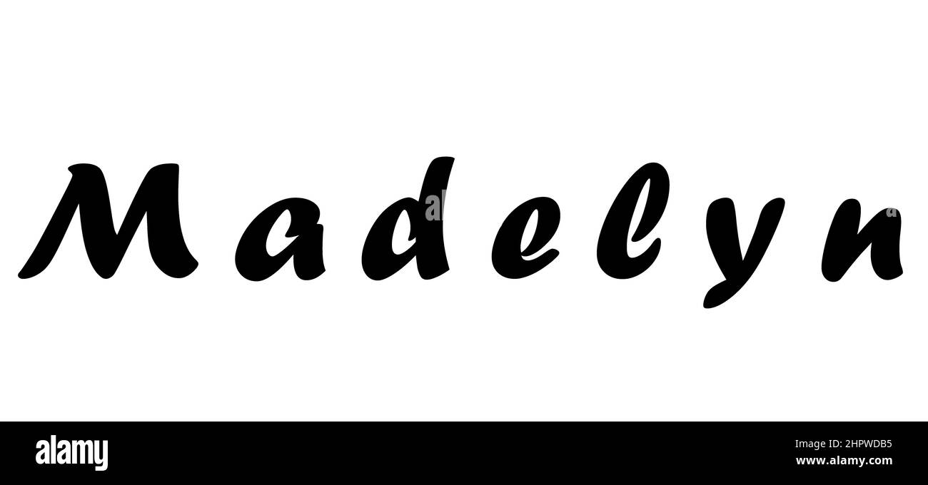 Simple text name design on white Stock Photo - Alamy