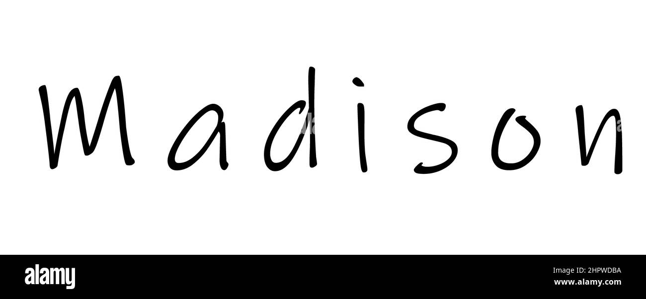 Madison name design hi-res stock photography and images - Alamy
