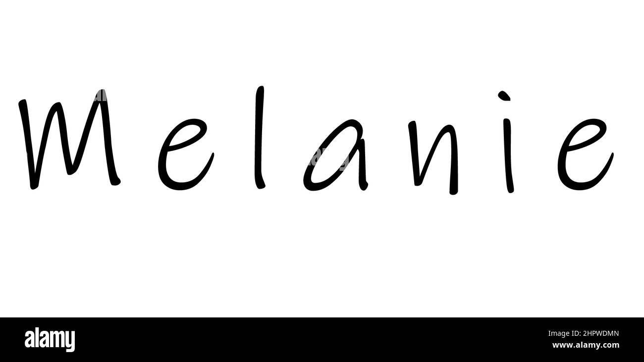 Simple text name design on white Stock Photo - Alamy