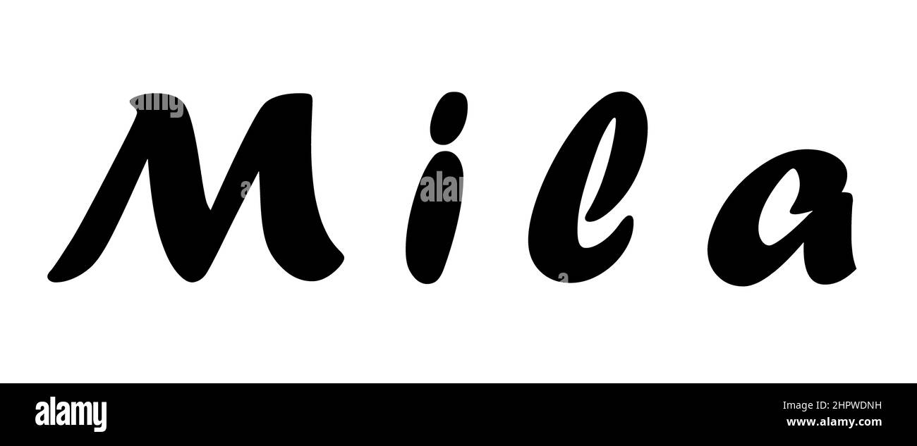 Simple text name design on white Stock Photo - Alamy