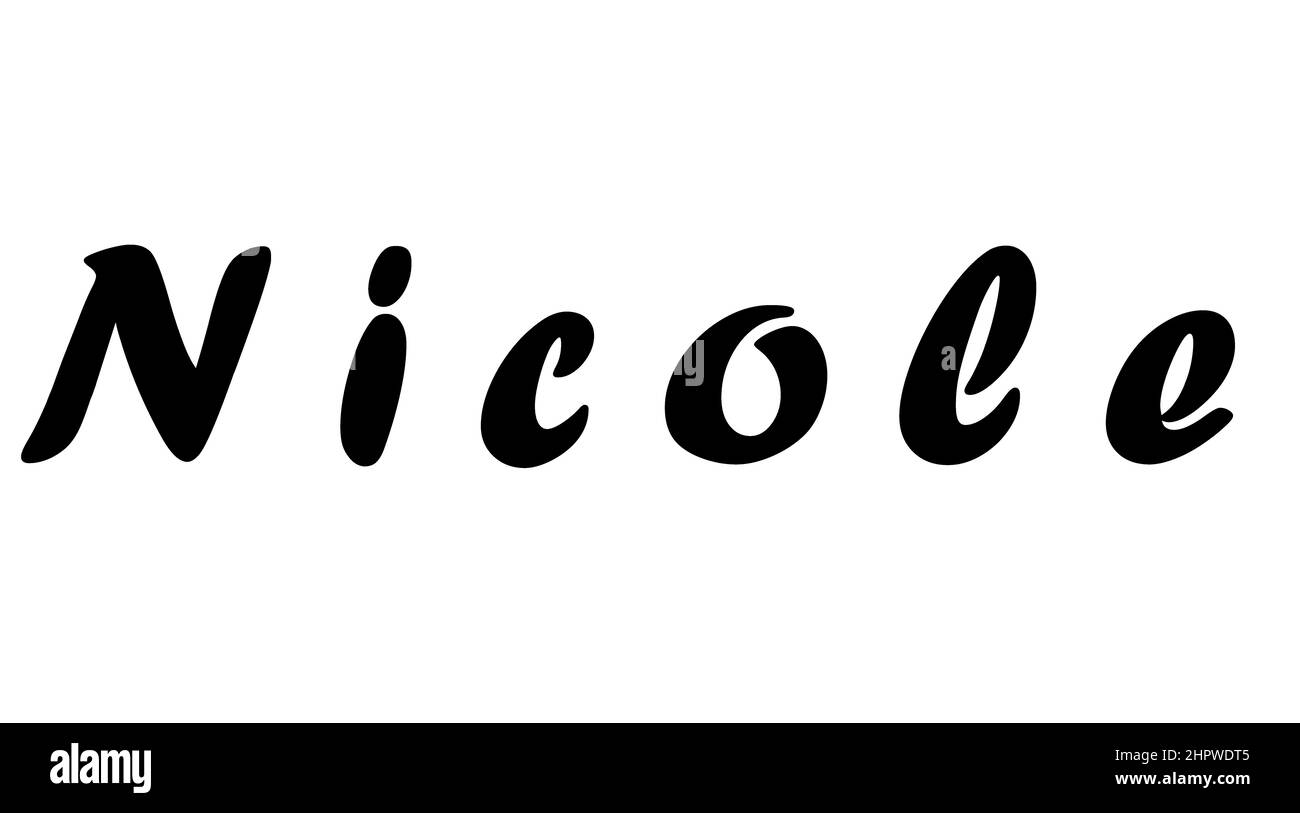 Simple text name design on white Stock Photo - Alamy