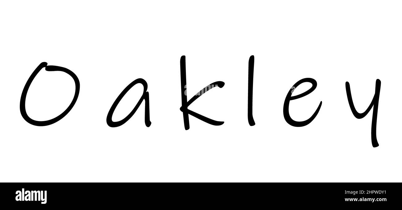 Simple text name design on white Stock Photo - Alamy