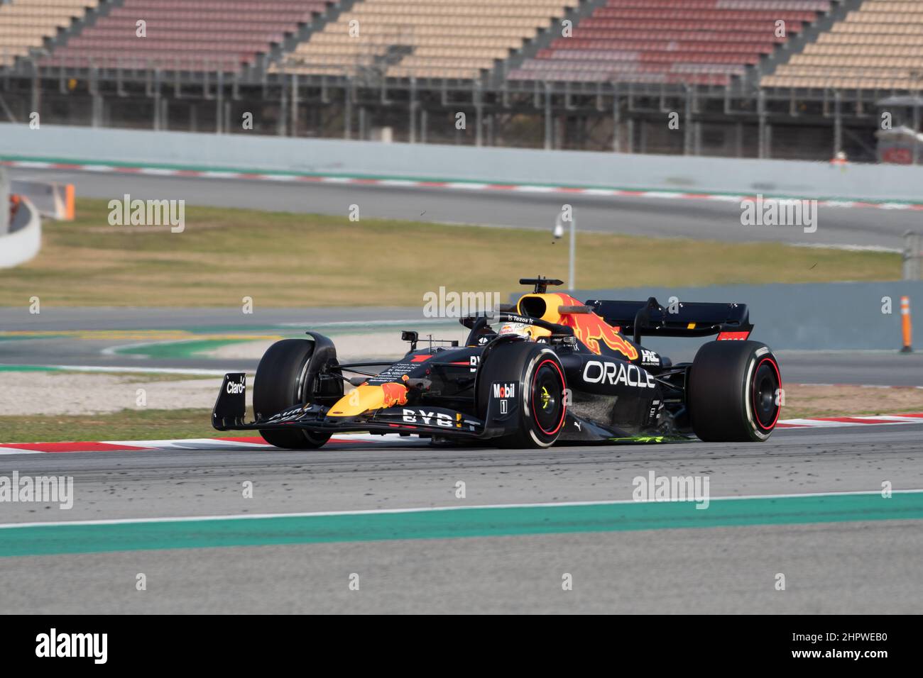 Barcelona/Spain - 23/02/2022 - World Champion #1 Max Verstappen in his ...