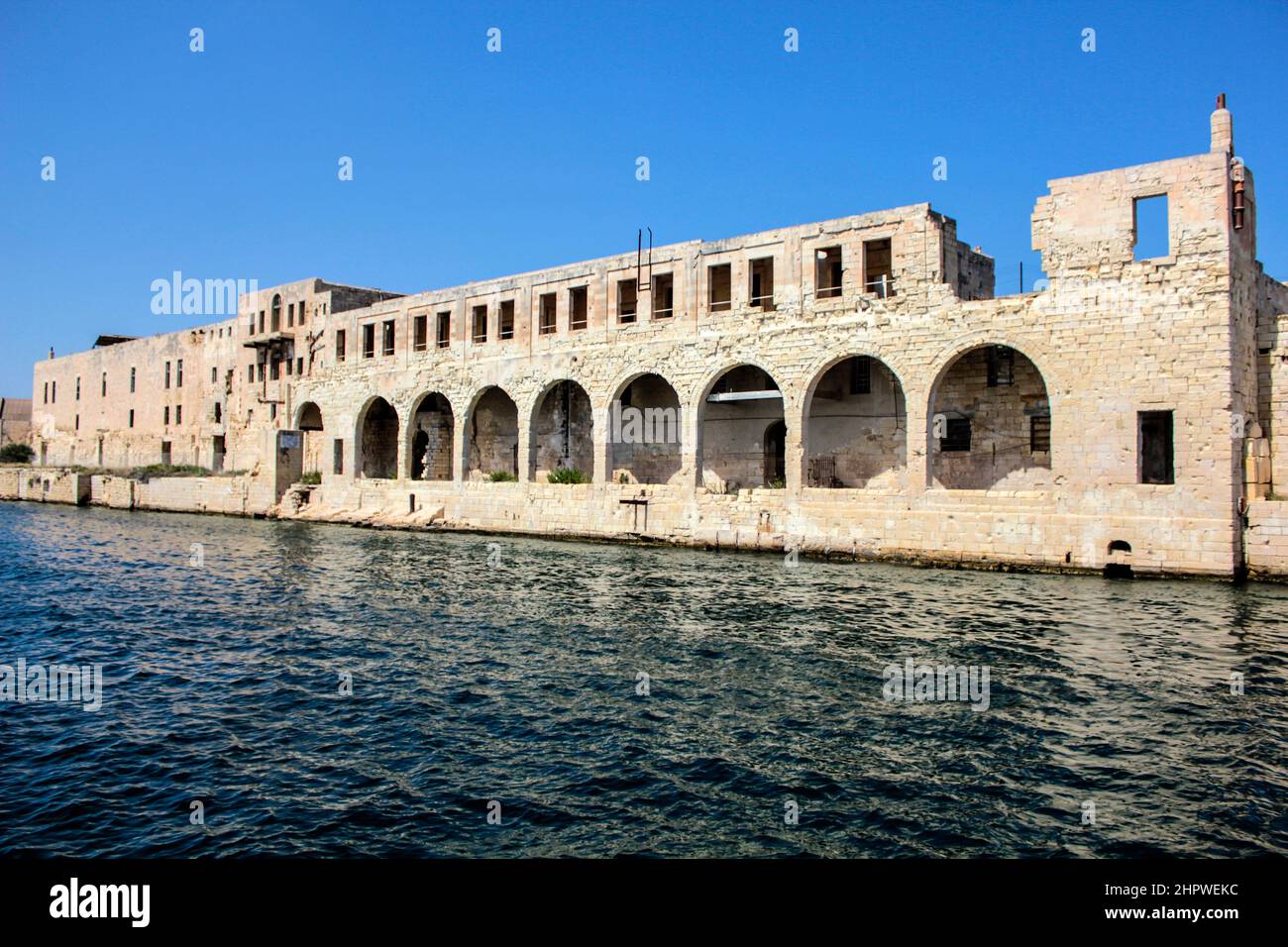 The city walls of Valletta with old castle - Malta Stock Photo - Alamy