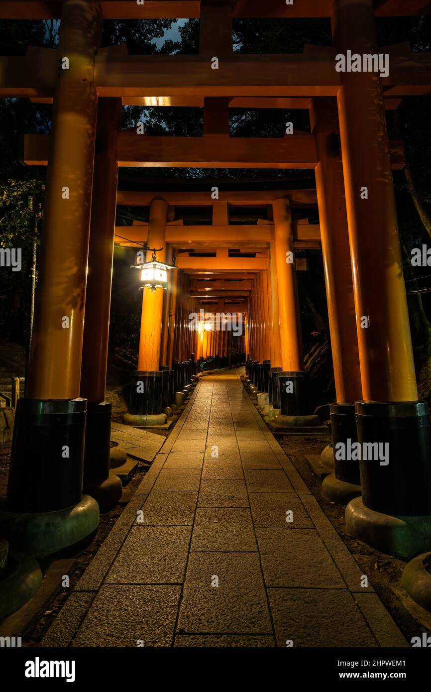 The Senbon Torii, Thousands Torii Gate, at Fushimi Inari Taisha Shinto ...