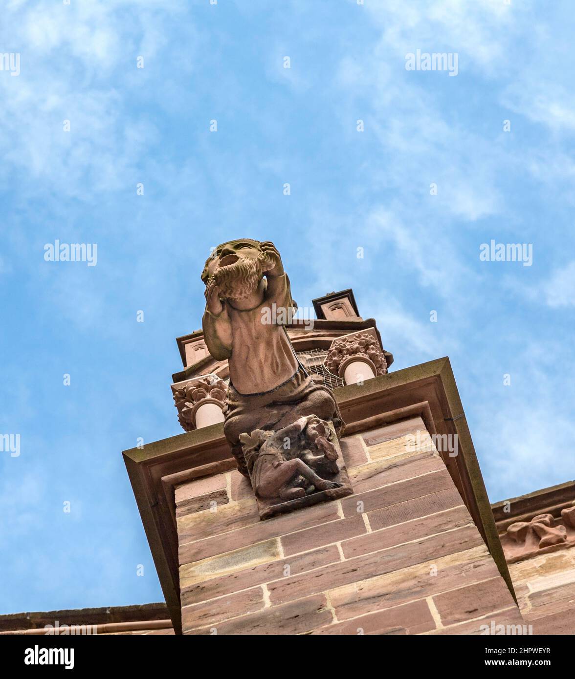gargoyle witgh grimace at Freiburg Minster Stock Photo - Alamy