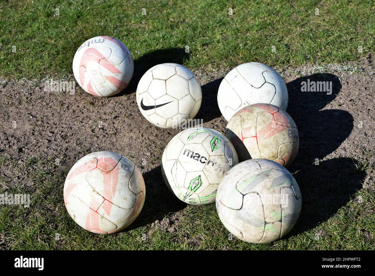 Cluster of Footballs Stock Photo - Alamy