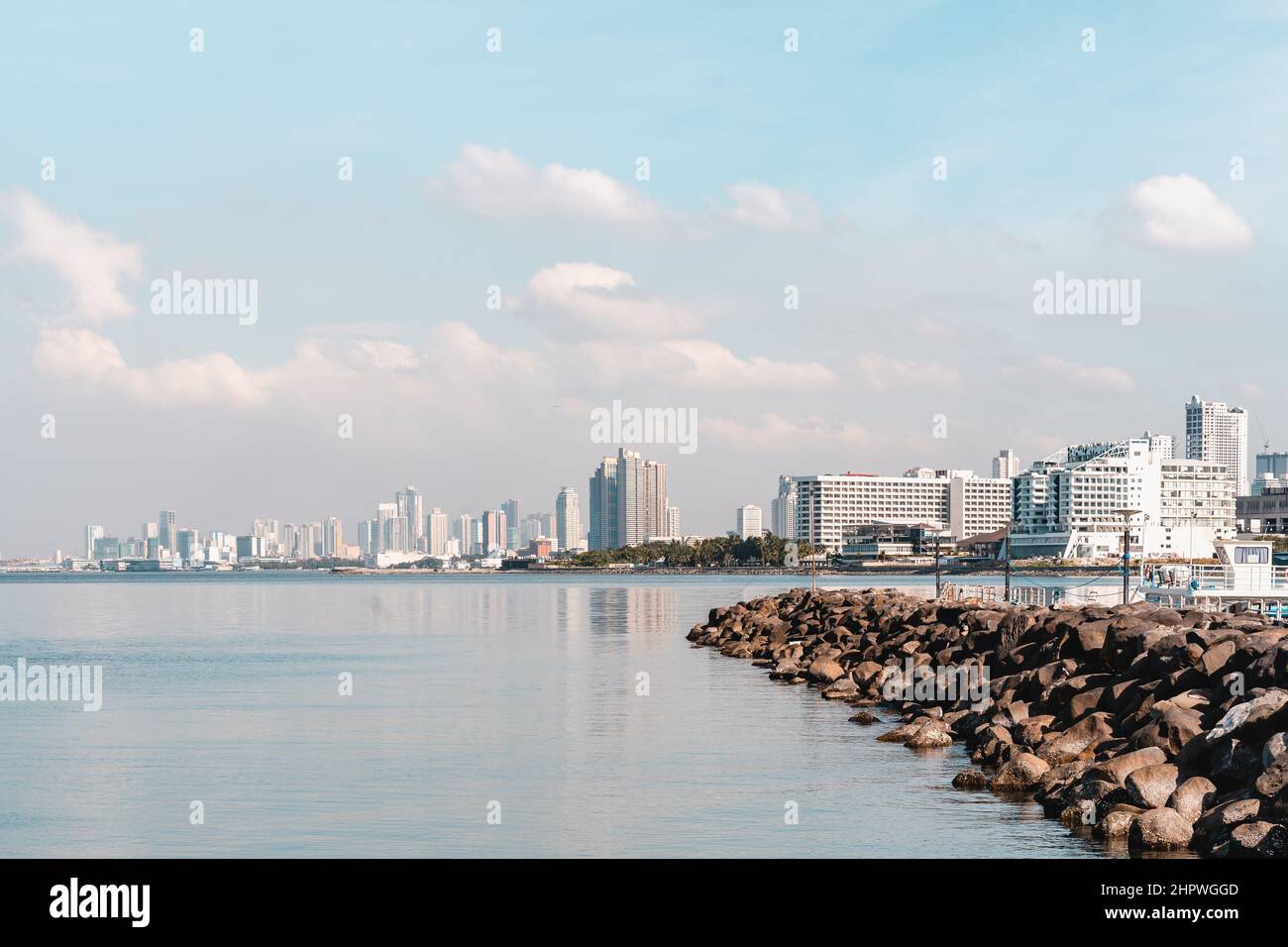 Manila Bay skyline Taken from SM by the Bay in the Philippines Stock ...