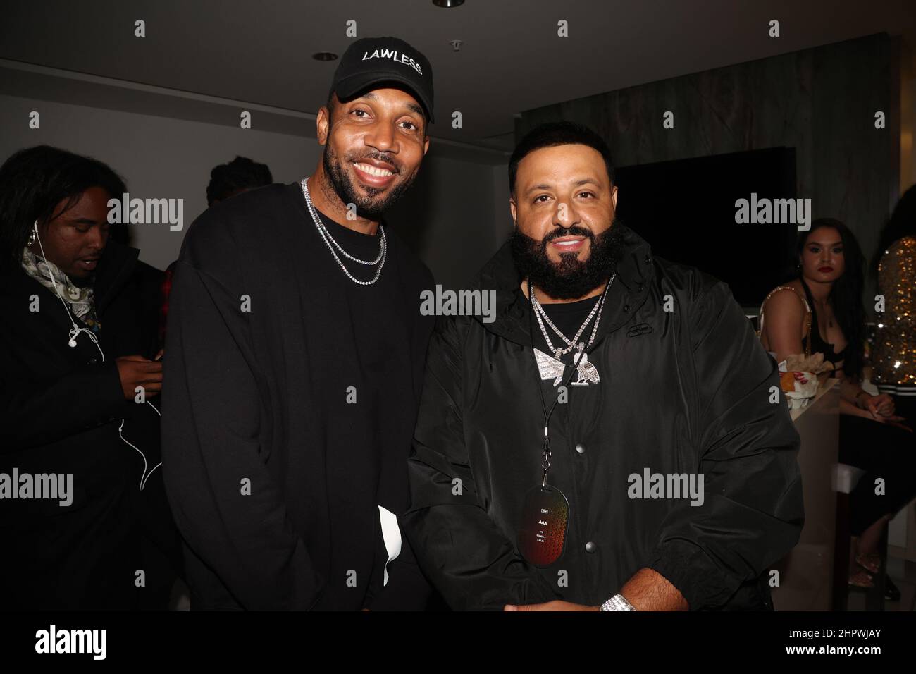 Miami, FL, USA. 22nd Feb, 2022. EXCLUSIVE Baby Cham and DJ Khaled at ...