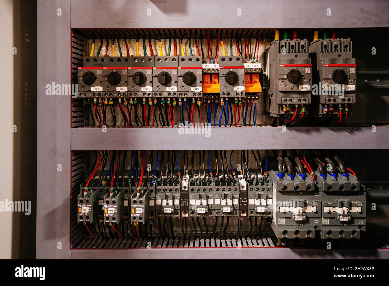 Electrical switchgear cabinet in the switchgear room Stock Photo - Alamy