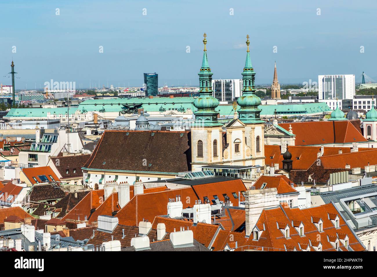 View of Vienna city from the Stephansdom roof, Austria Stock Photo - Alamy
