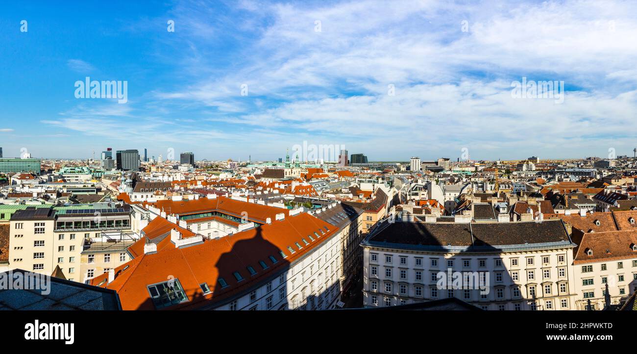 View of Vienna city from the Stephansdom roof, Austria Stock Photo - Alamy